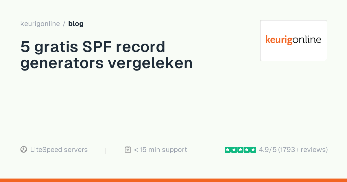 5 gratis SPF record generators vergeleken
