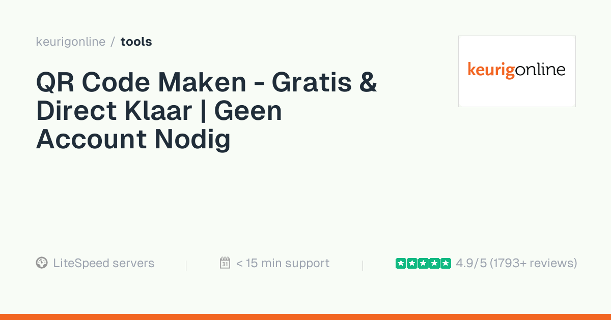 QR Code Maken - Gratis & Direct Klaar | Geen Account Nodig